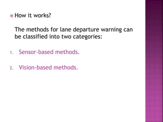 Lane detection sensors | PPTX
