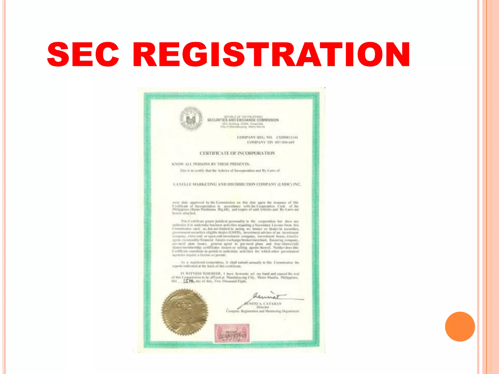 Lanelle business presentation with sec | PPT