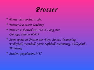 Lane tech & Prosser | PPT