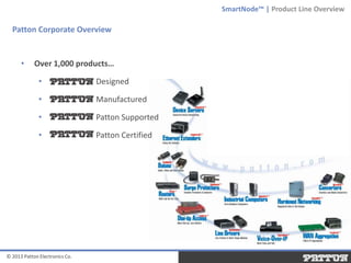 Webinar Patton: LAN extenders y Gateways de nueva generación | PPT