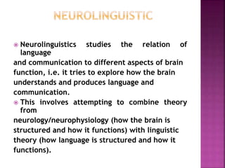 Lang. and brain | PPT