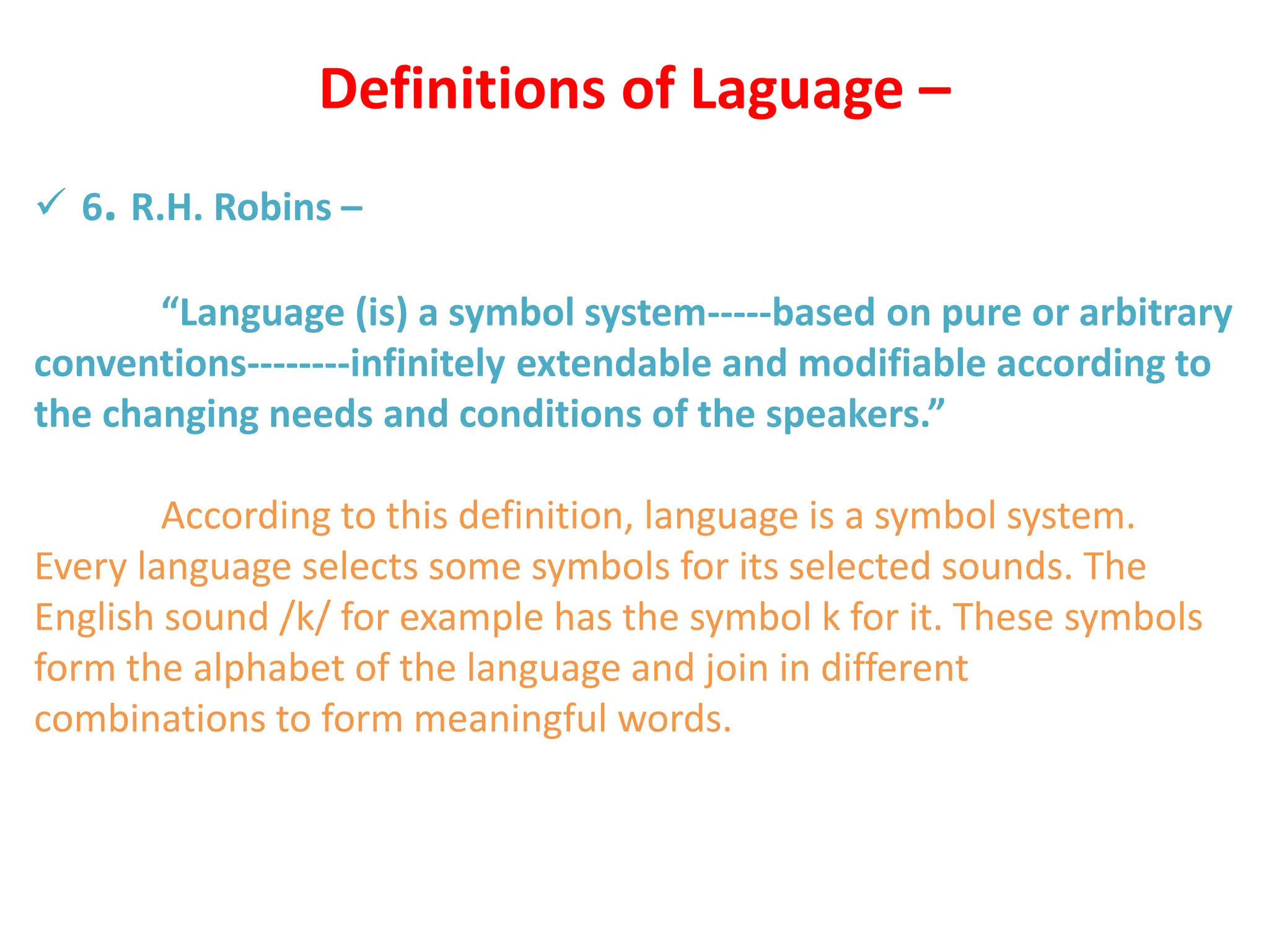 What is language? Definitions of different authors | PDF