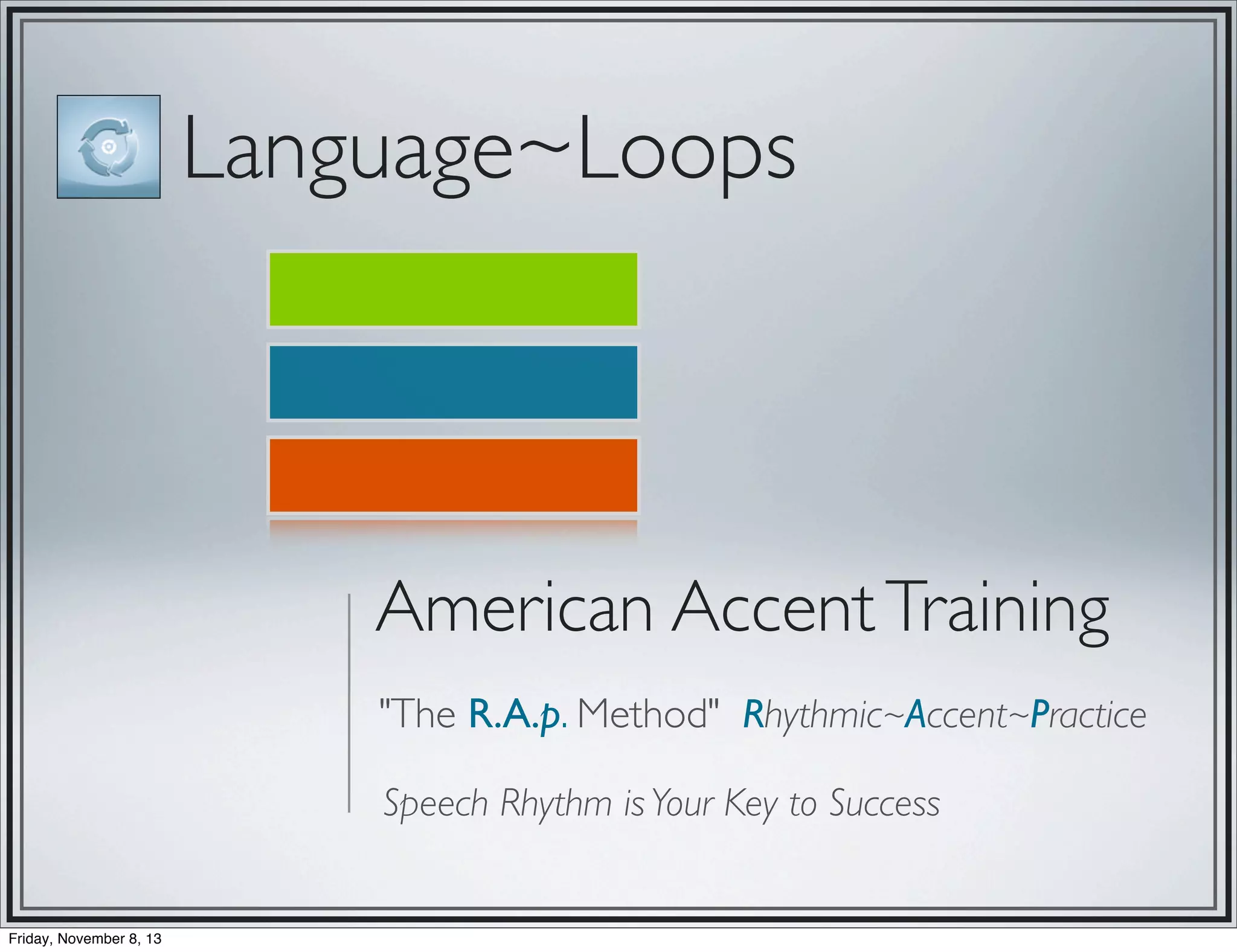 American Accent Training with Language~Loops | PDF