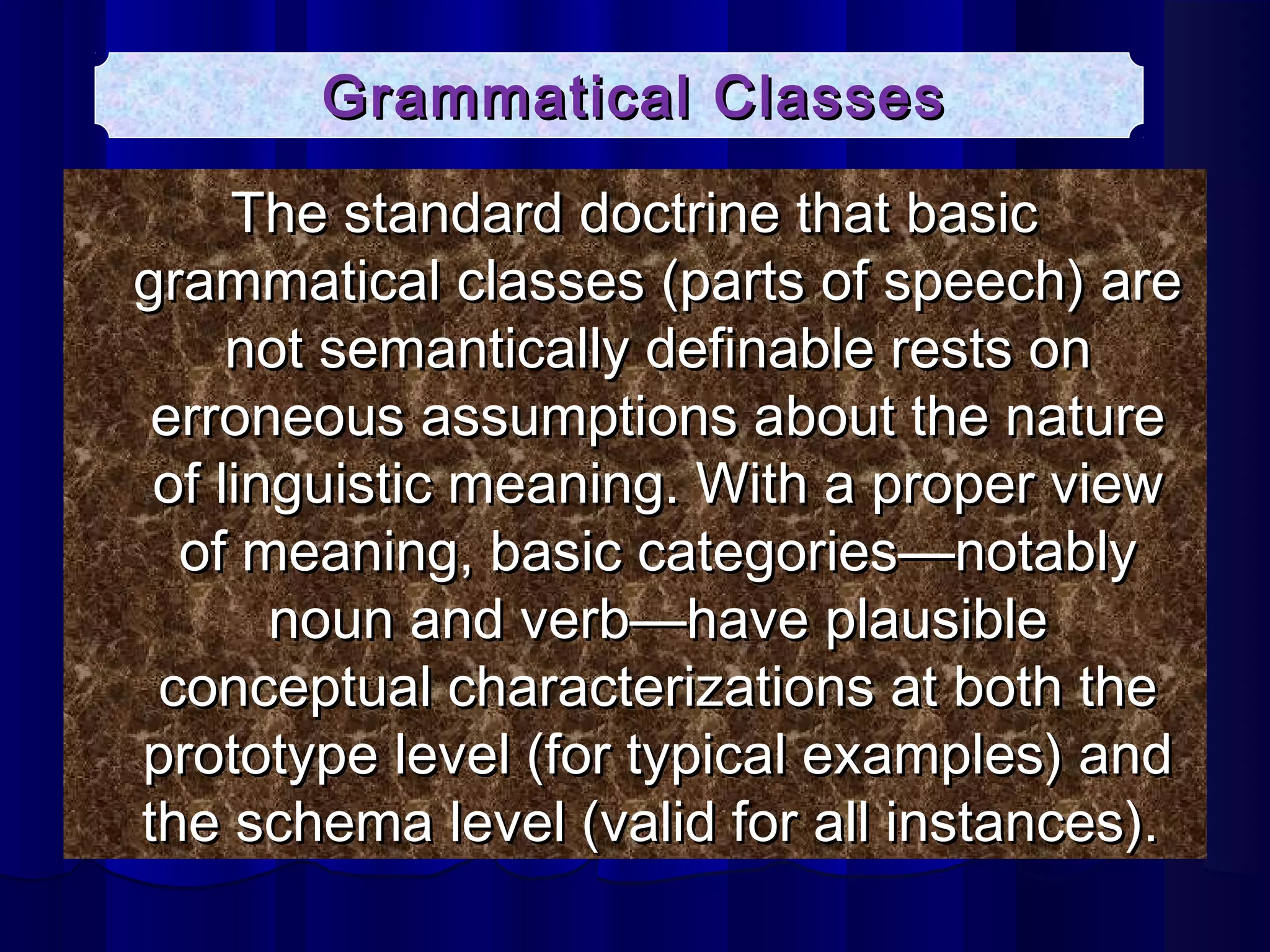 Langacker's cognitive grammar | PPT