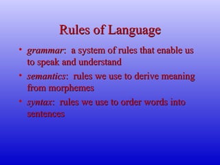 structure of language | PPT | Science