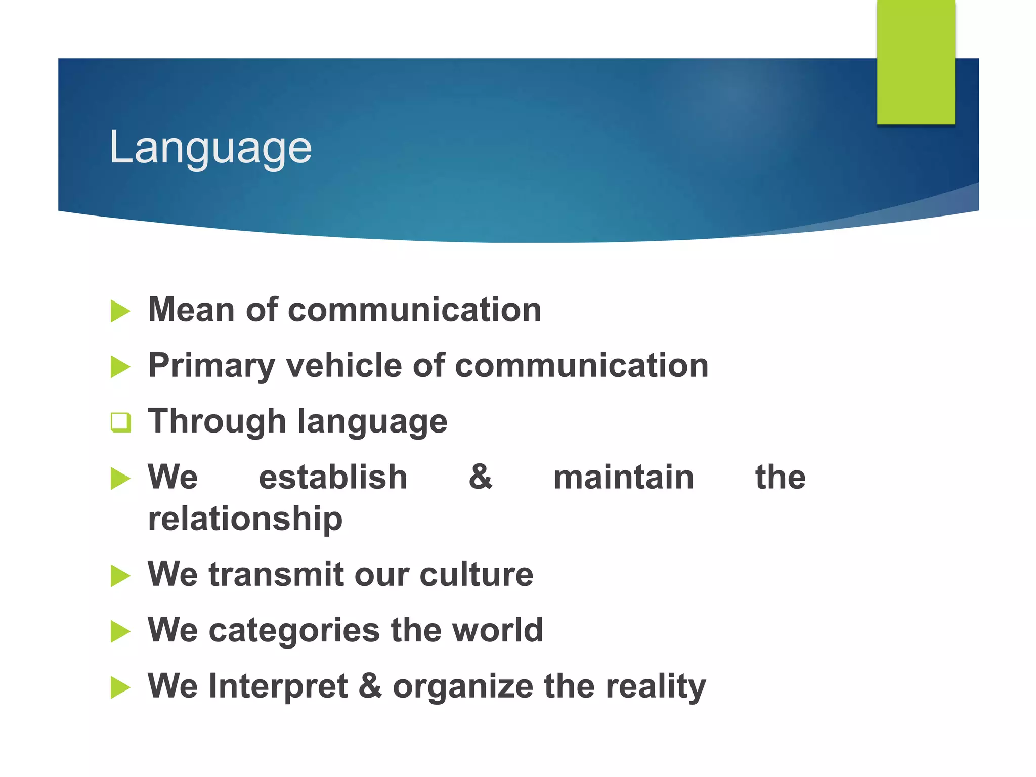 Language and culture | PPTX