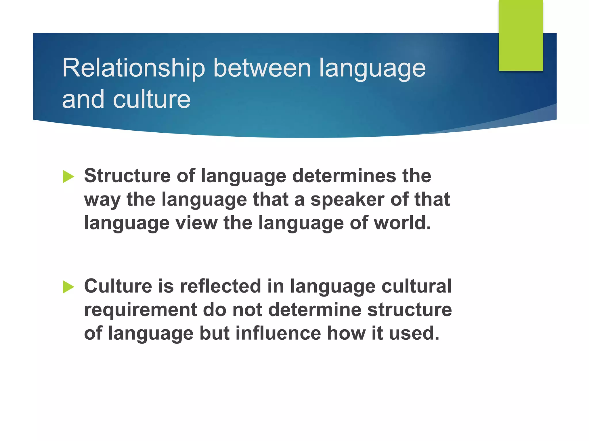 Language and culture | PPTX