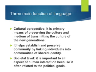 Language and culture | PPTX
