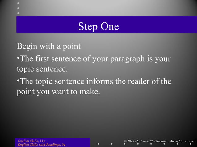 Chapter 3: The First and Second Steps in Writing (Langan) | PPT