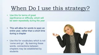 Vocabulary Cards in the classroom | PPTX