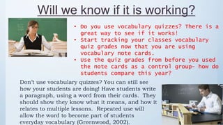 Vocabulary Cards in the classroom | PPTX