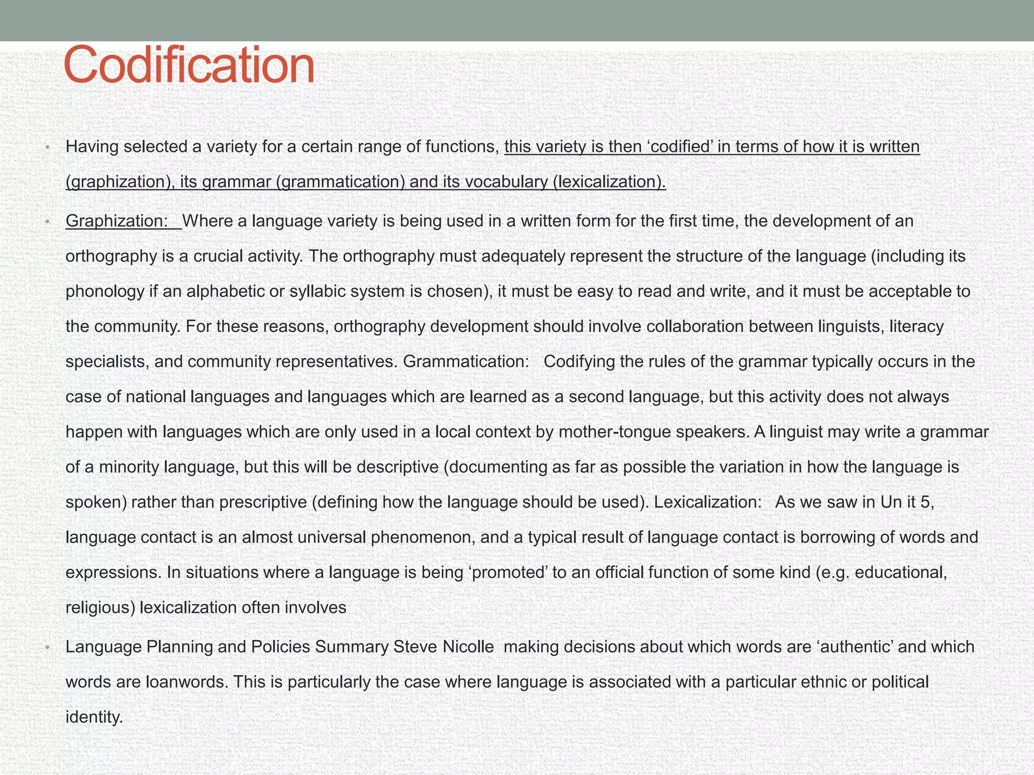 Langauge planning and policies | PPTX