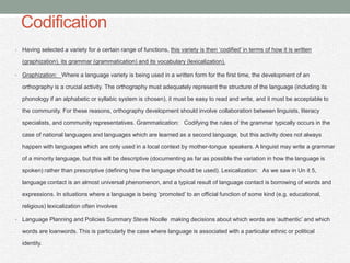 Langauge planning and policies | PPTX