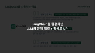 Lang Chain (Kitworks Team Study 윤정빈 발표자료) | PPT