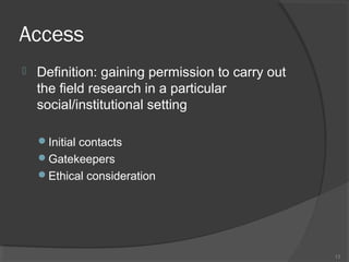Lang cult field research | PPT