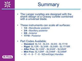 Gracey Curette Numbers