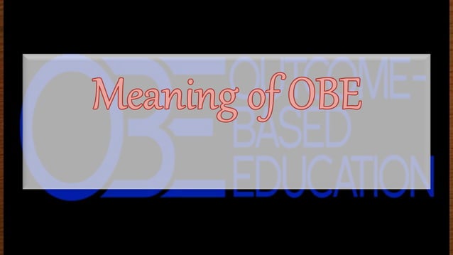 OBE | PPT