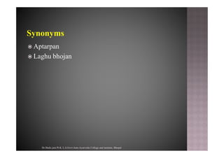 Langhan therapy - a unique ayurvedic treatment principle | PDF
