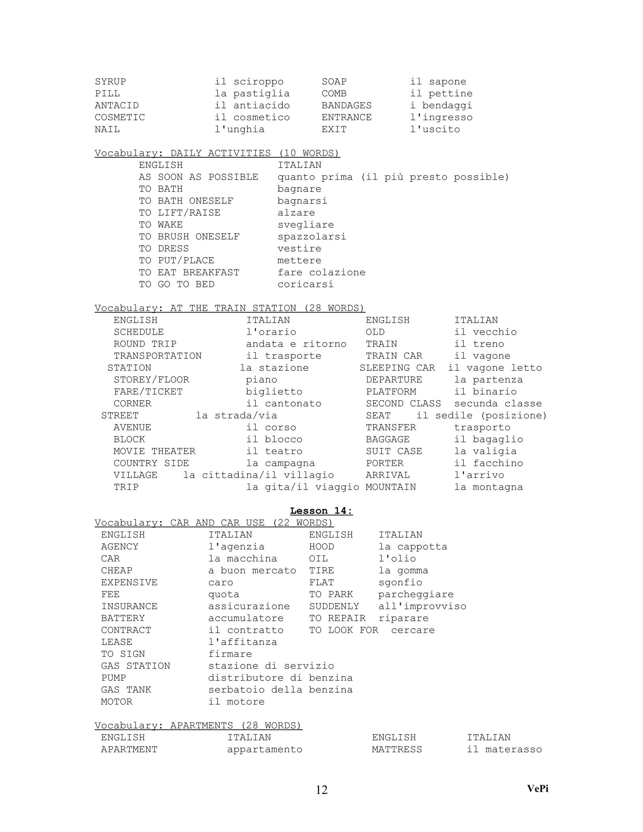 Learn italian language | PDF