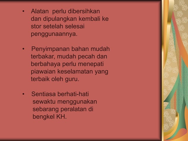 Langkah keselamatan-di-bengkel-kh | PPT