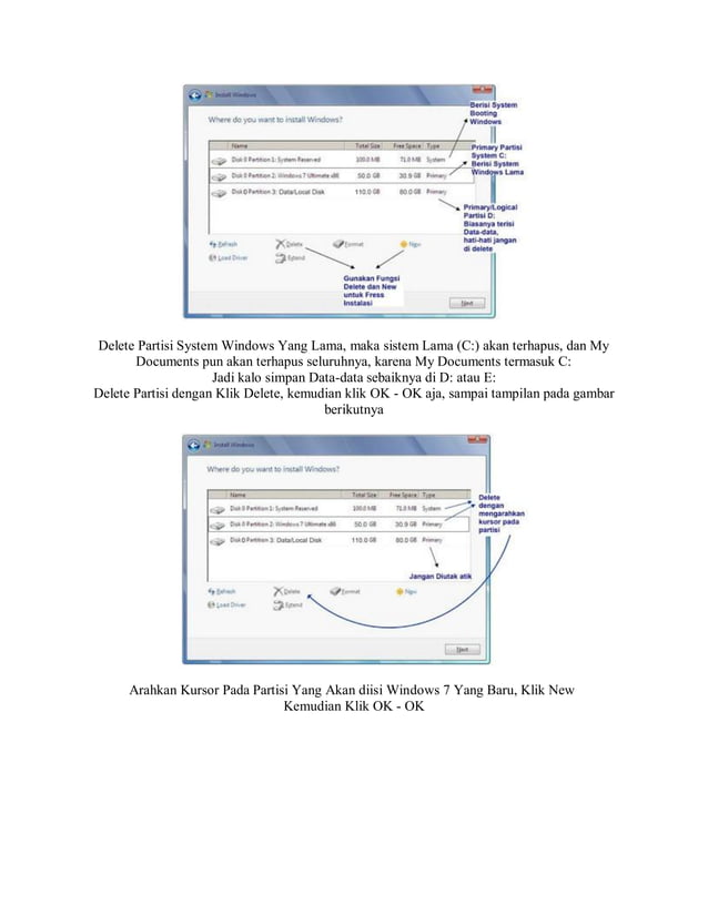 Langkah Langkah Cara Install ulang Windows 7 | PDF Langkah Langkah Cara Install ulang Windows 7 | PDF