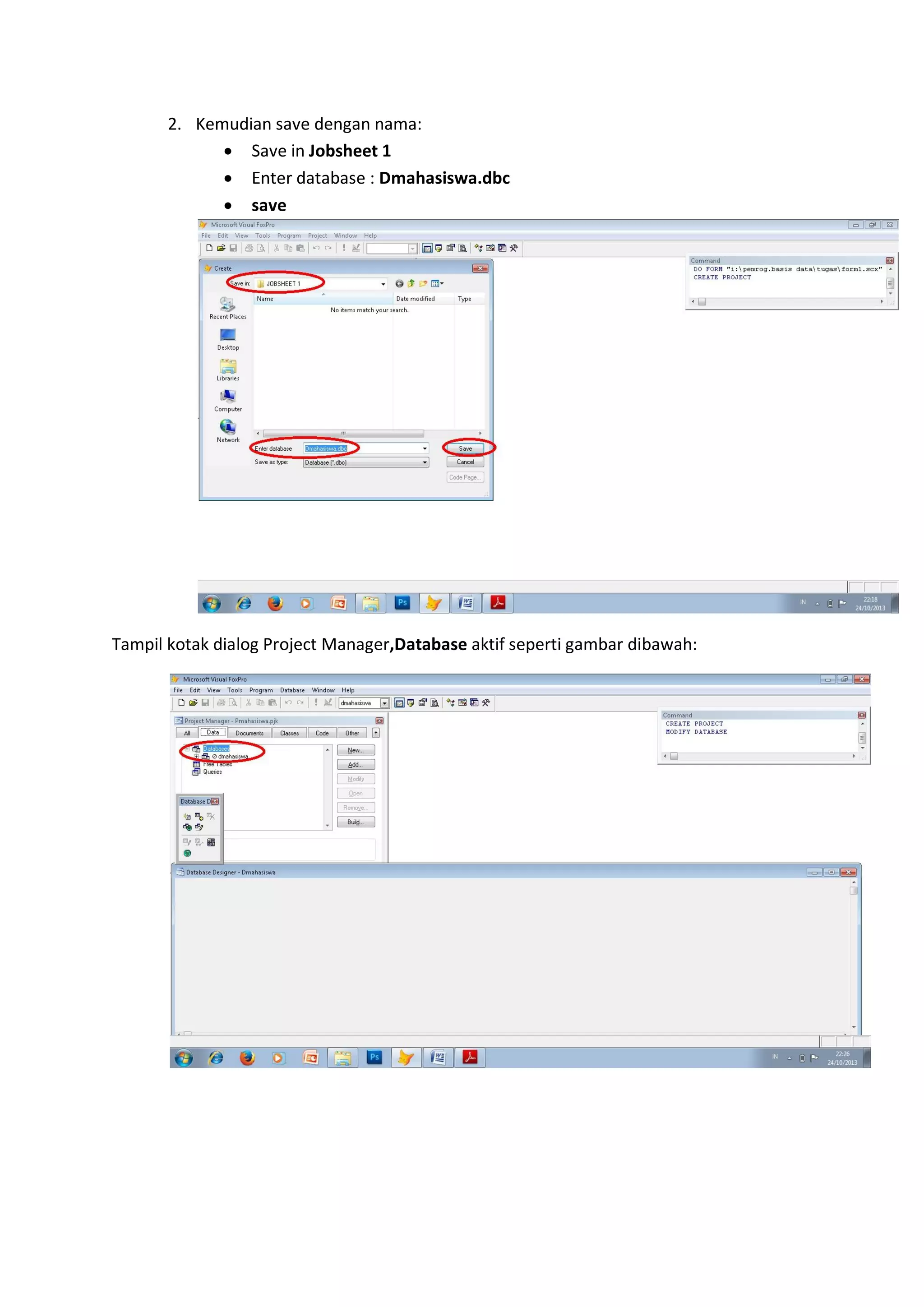Langkah langkah dasar visual foxpro | PDF