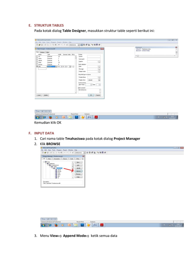 Langkah langkah dasar visual foxpro | PDF