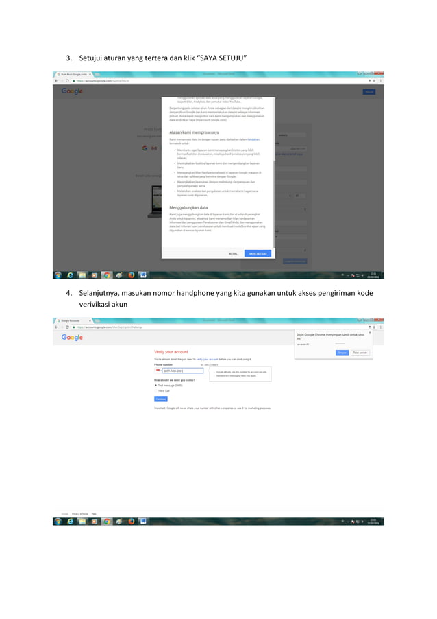 Langkah langkah membuat akun gmail | PDF