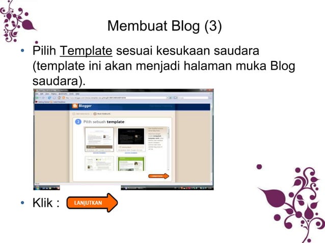 Langkah langkah Membuat Blogger | PPT