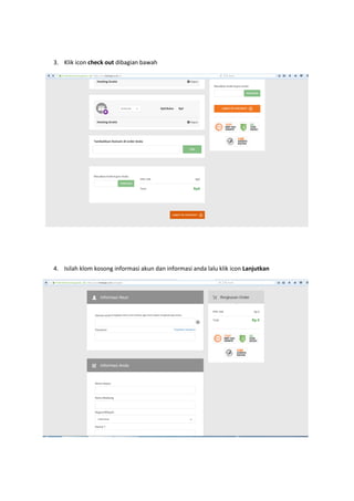 Langkah langkah membuat hostinger | PDF
