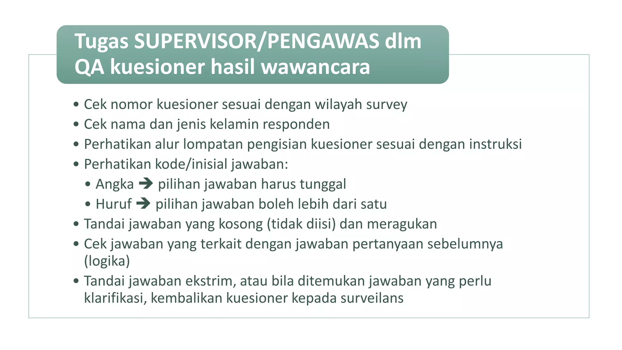 Langkah langkah pelaksanaan survei cepat | PDF
