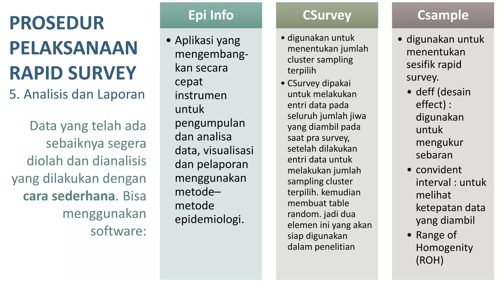 Langkah langkah pelaksanaan survei cepat | PDF