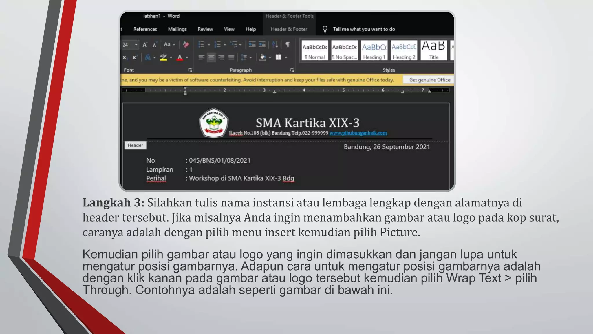 Langkah langkah pembuatan surat | PPTX