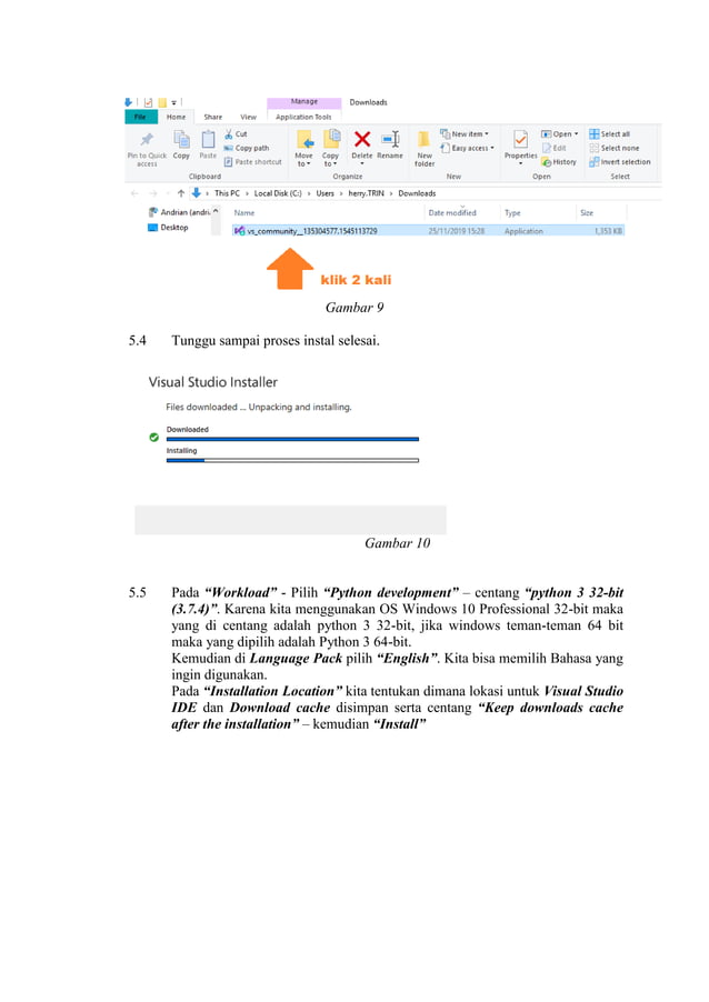 Langkah langkah untuk menginstal program python 3 pada sistem operasi ...