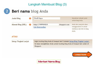 Langkah Membuat Blog | PPT