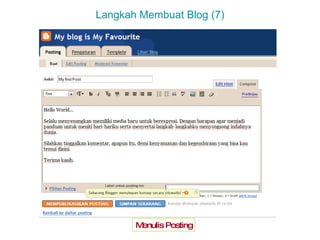 Langkah Membuat Blog | PPT