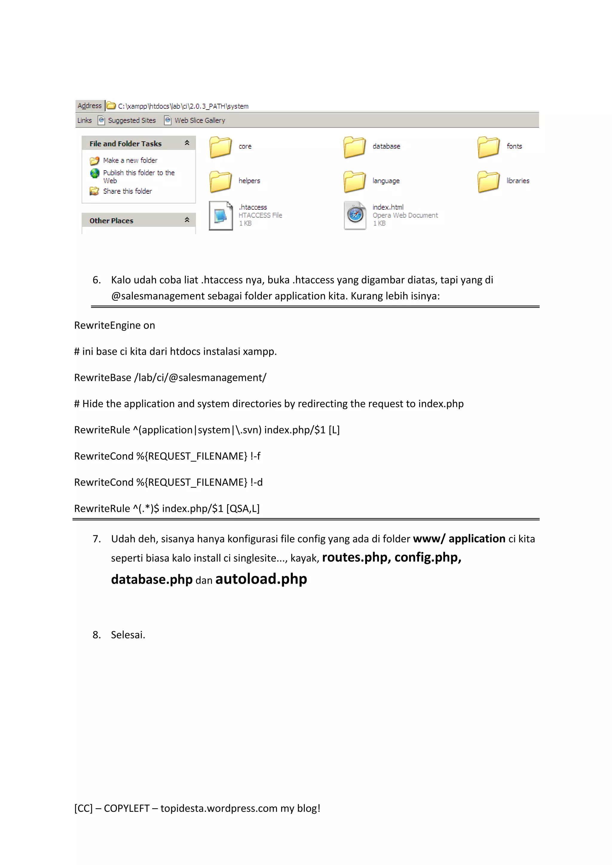 Langkah codeigniter multisite | PDF