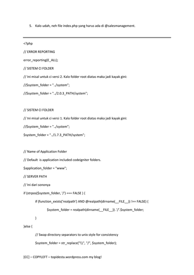 Langkah codeigniter multisite | PDF