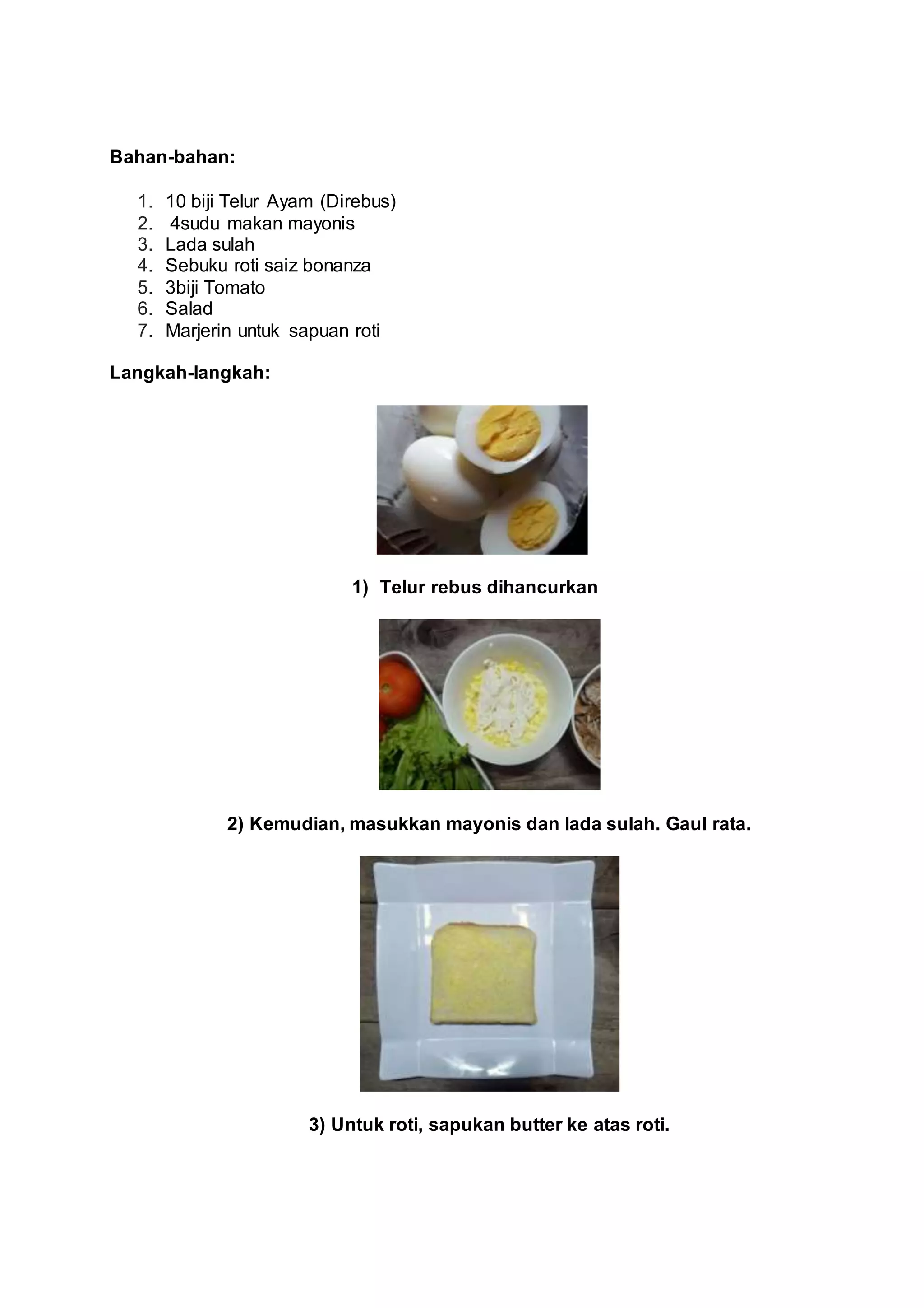 Langkah jus dan sandwich | DOCX