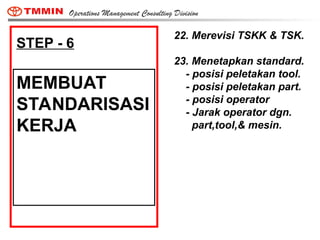 LANGKAH KAIZEN CT di mulai melakukan analisa peta kerja setempat | PPT