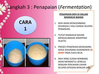 Langkah kerja menyedia doh softroll | PDF