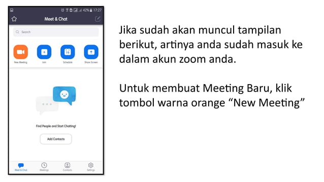 LANGKAH LANGKAH BUAT AKUN ZOOM SAMPAI BUAT MEETING PADA HP.pptx