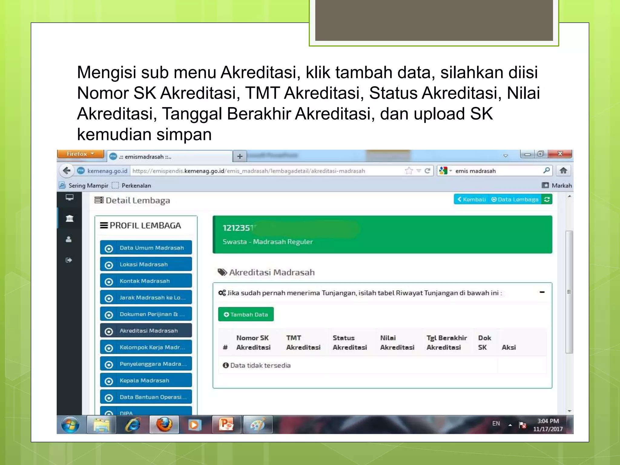 Langkah langkah emis 2017 2018 | PPTX