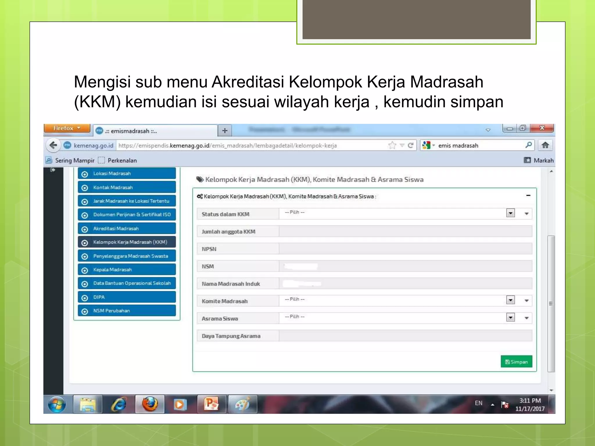 Langkah langkah emis 2017 2018 | PPTX