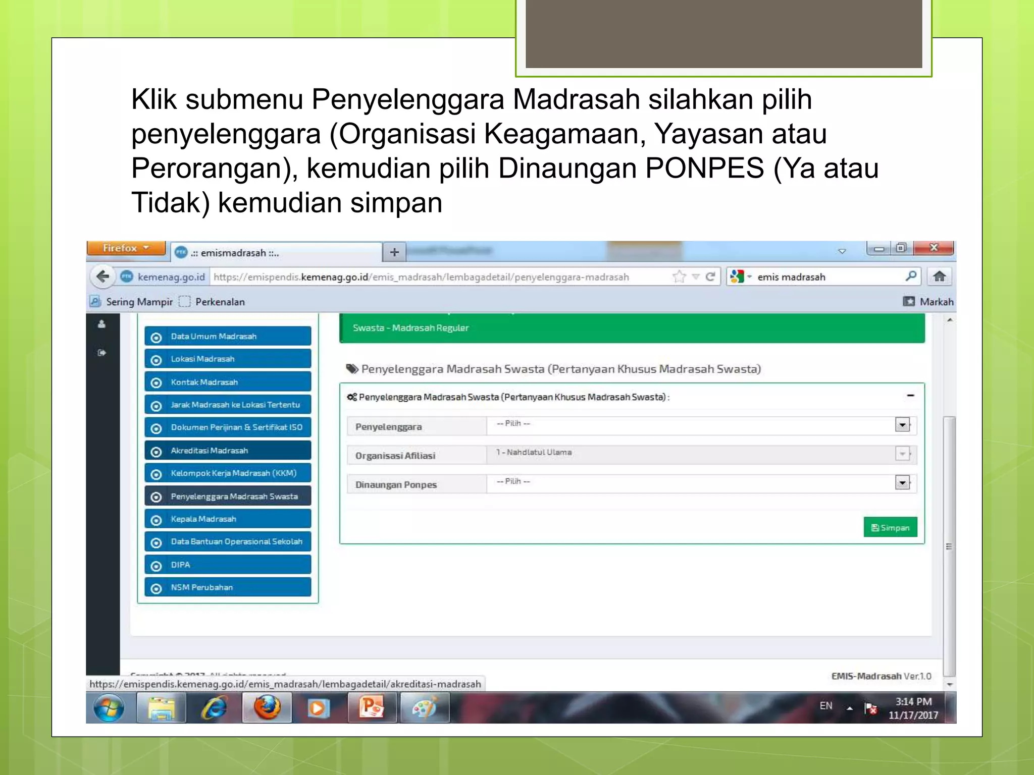 Langkah langkah emis 2017 2018 | PPTX