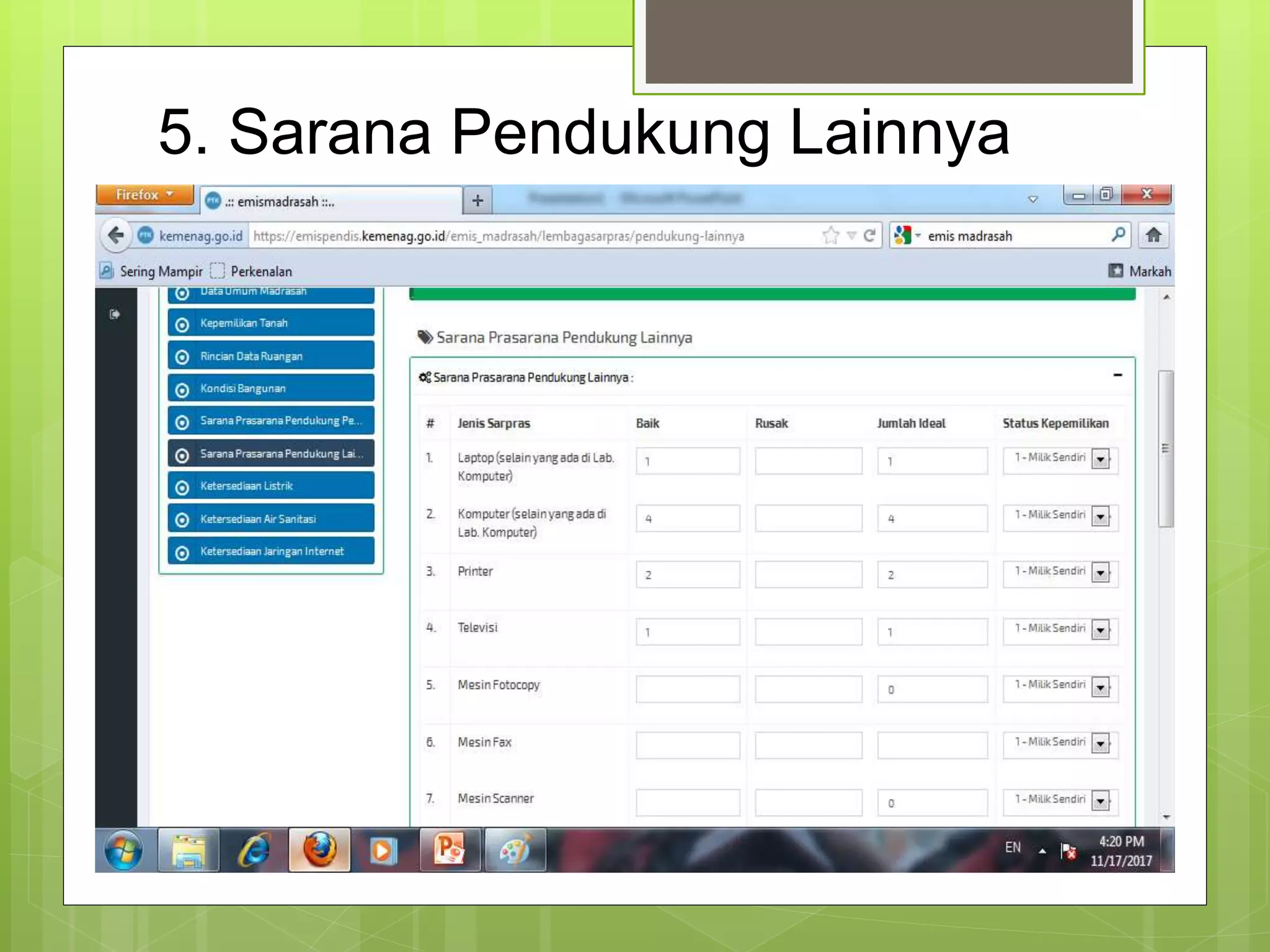 Langkah langkah emis 2017 2018 | PPTX