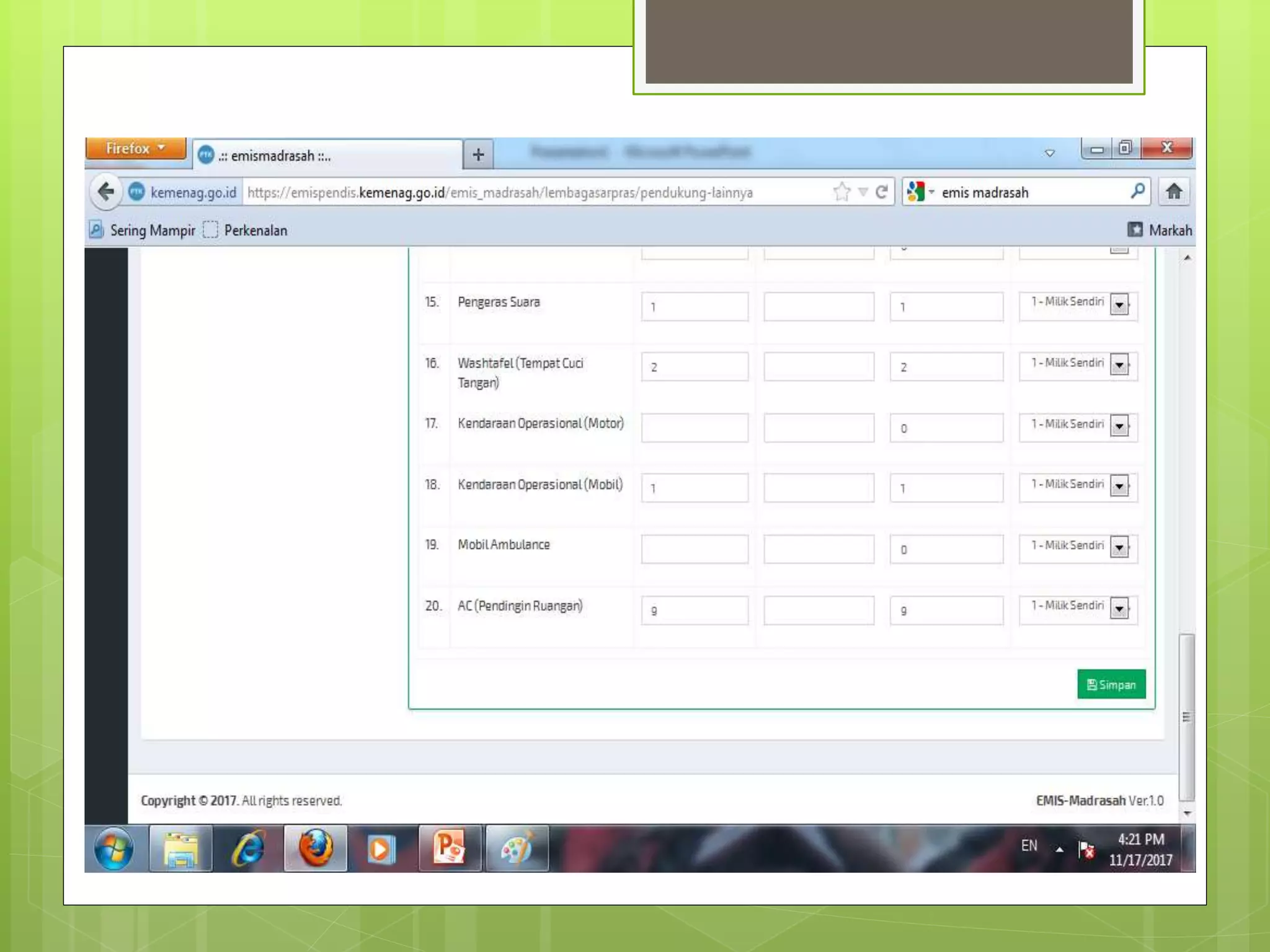 Langkah langkah emis 2017 2018 | PPTX