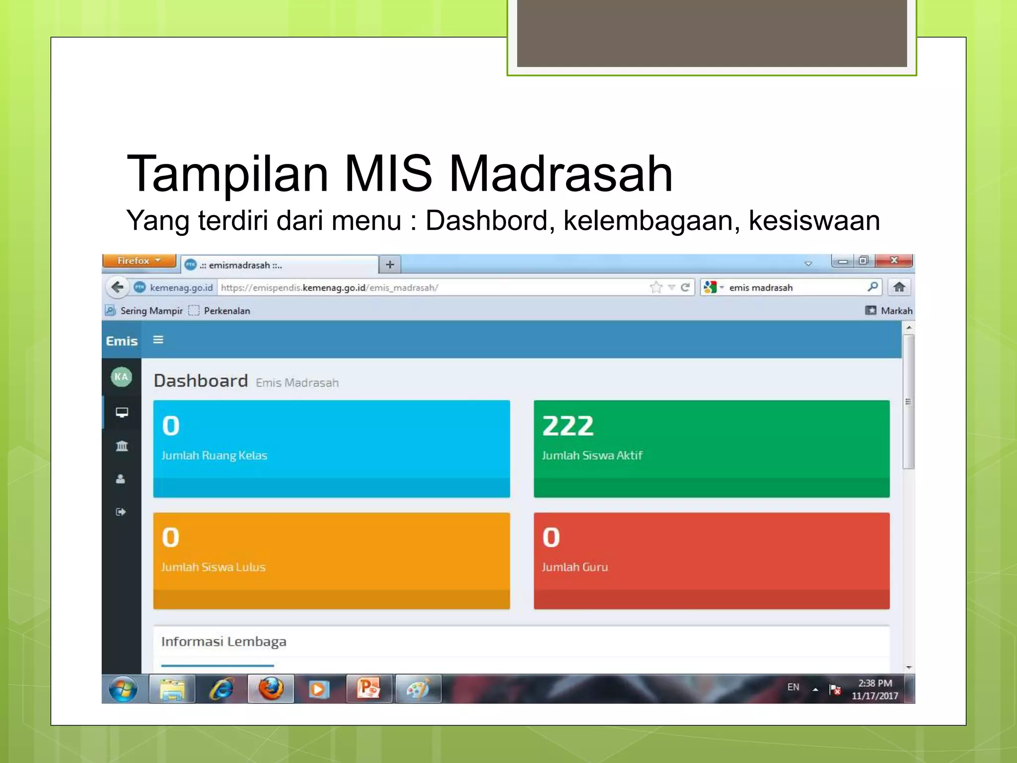 Langkah langkah emis 2017 2018 | PPTX