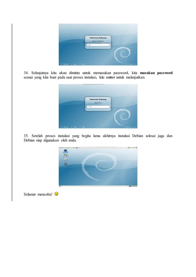 ( Langkah langkah instalasi debian) | PDF