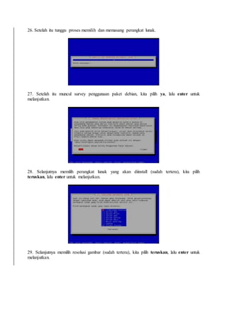 ( Langkah langkah instalasi debian) | DOCX
